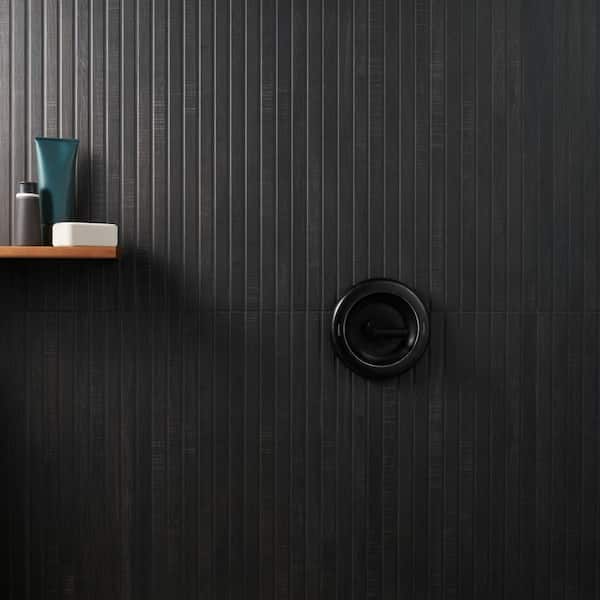 Ivy Hill Tile Montgomery Ribbon Black 24 in. x 48 in. Matte Porcelain ...