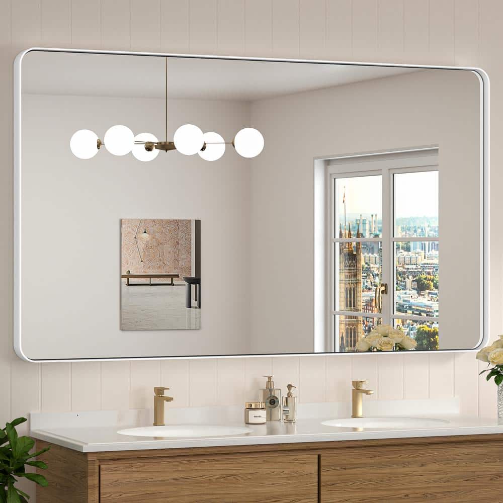 Reviews for KeonJinn 60 in. W x 36 in. H Modern Rectangular Aluminum ...