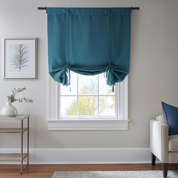 Exclusive Fabrics & Furnishings Royal Pine Teal Blue 46 in. W x 63 in ...