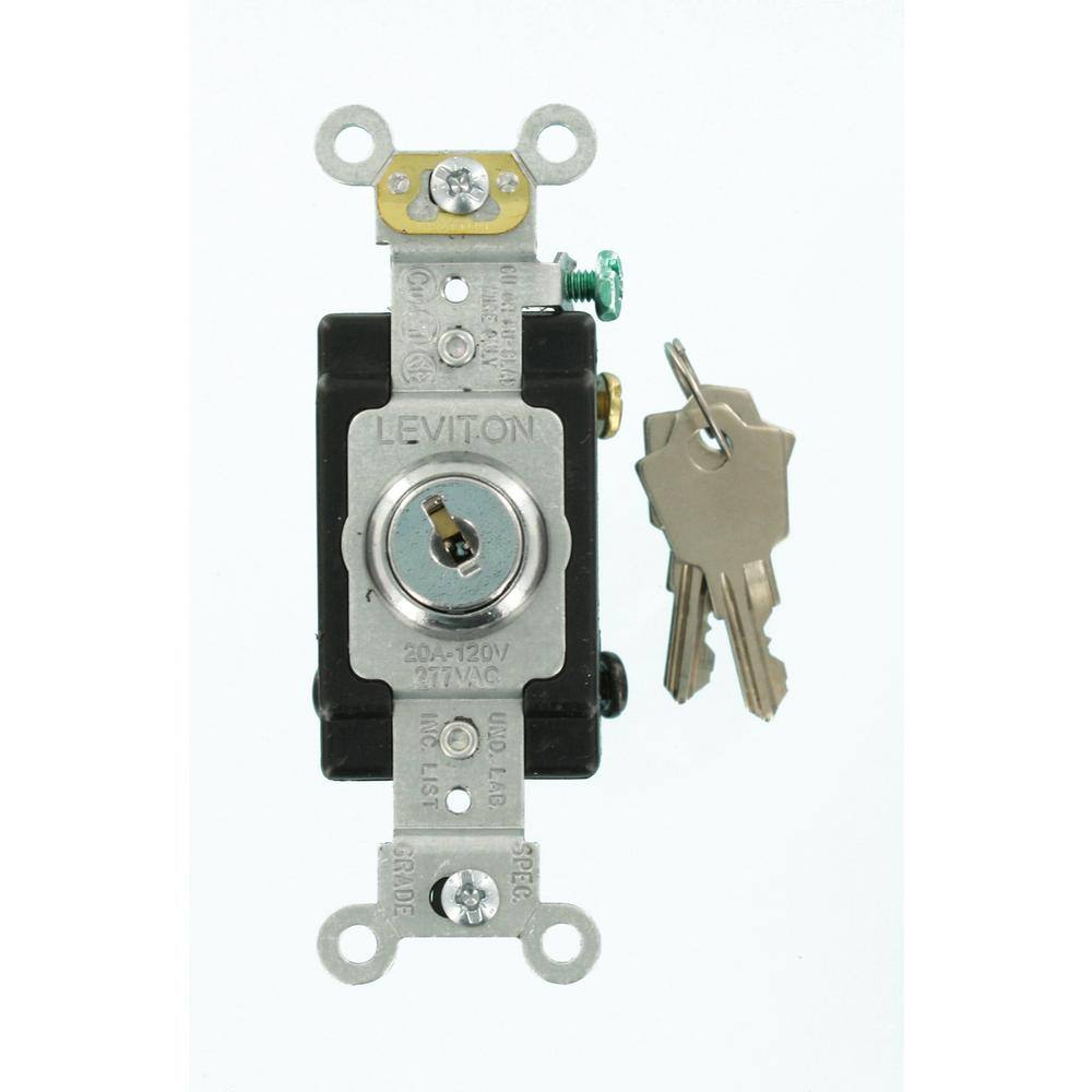 Leviton 20 Amp Industrial Grade Heavy Duty 4-Way Key Locking Switch ...