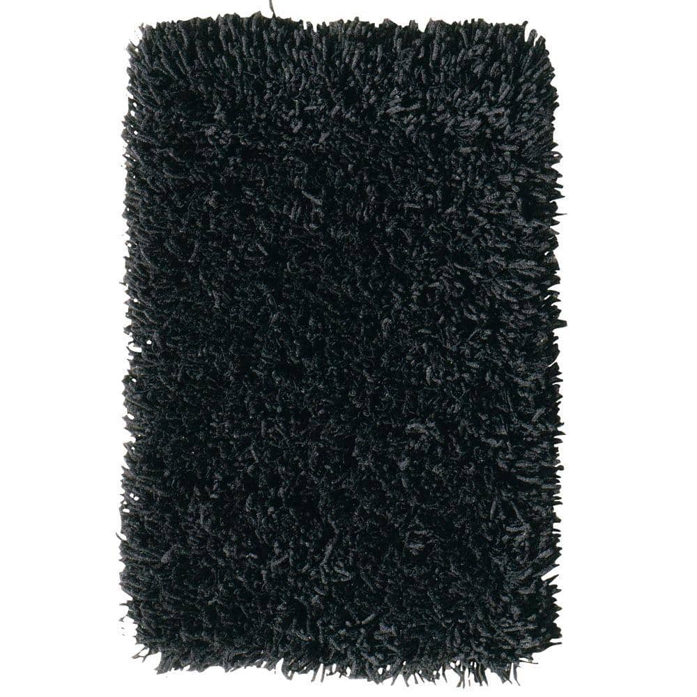 Home Decorators Collection Ultimate Shag Black 8 ft. x 10 ft. Area Rug ...