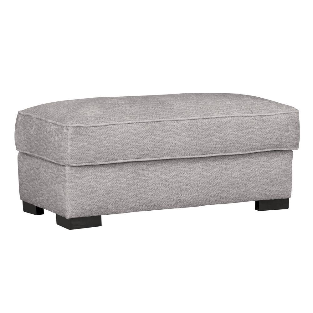 Furniture of America Niel Gray Fabric Rectangle Accent Medium Ottoman ...