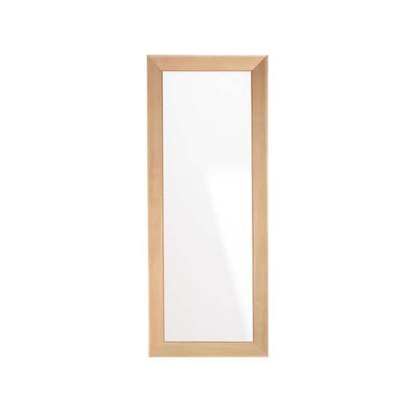 BrandtWorks Natural Maple Elegance Framed Mirror 21.5 in. W x 71 in. H ...