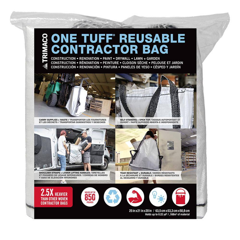 TRIMACO One Tuff Reusable Contractor Bag 93610 - The Home Depot