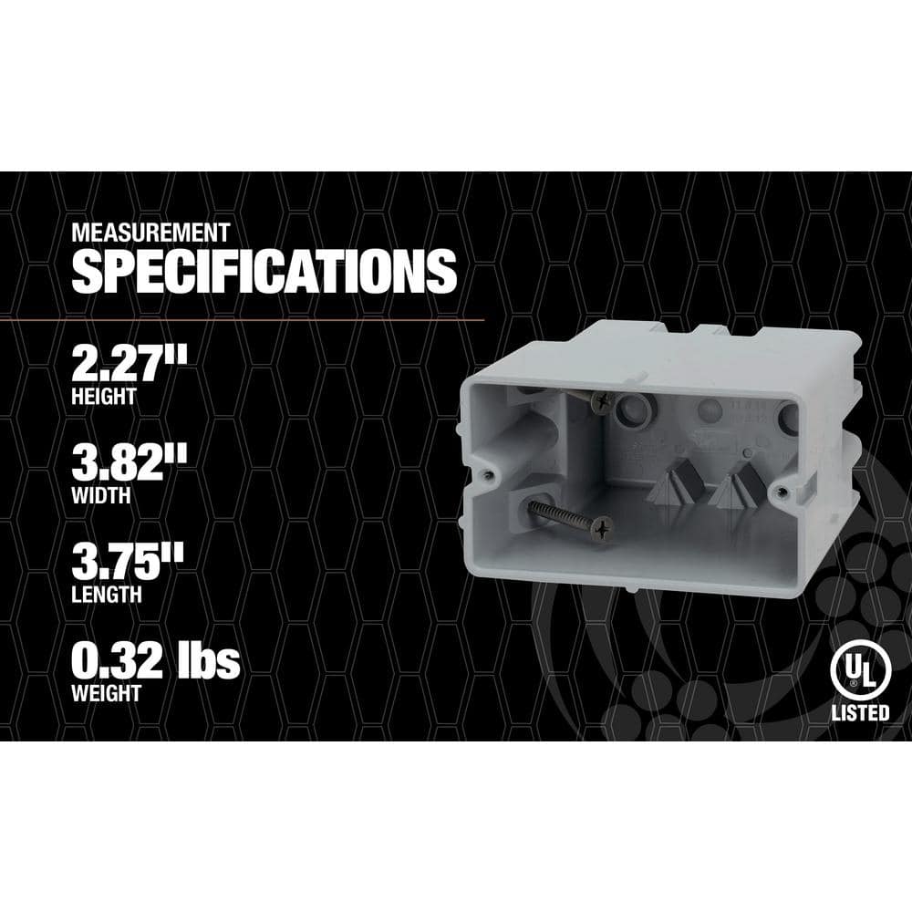 Buy Smart Box 1-Gang Horizontal Adjustable Depth Device Box Online at ...