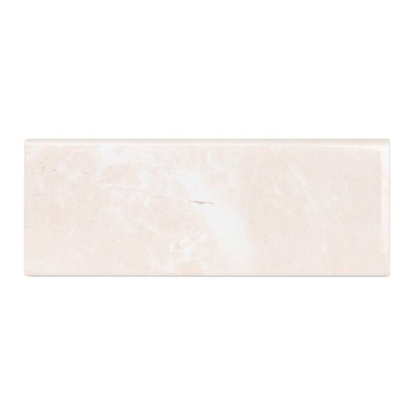 ELIANE Delray Beige 3 in. x 8 in. Ceramic Trim Wall Tile 8027589 - The ...
