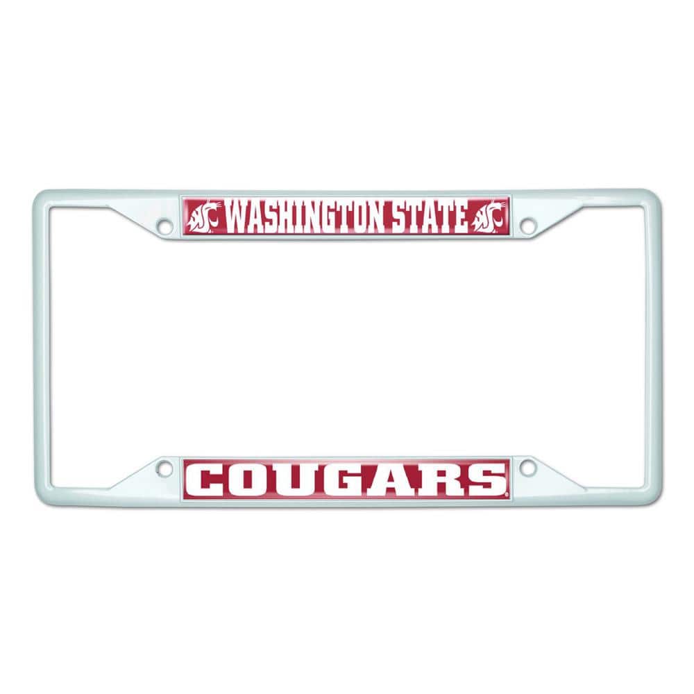 FANMATS Universal Fit Washington State University License Plate Frame ...