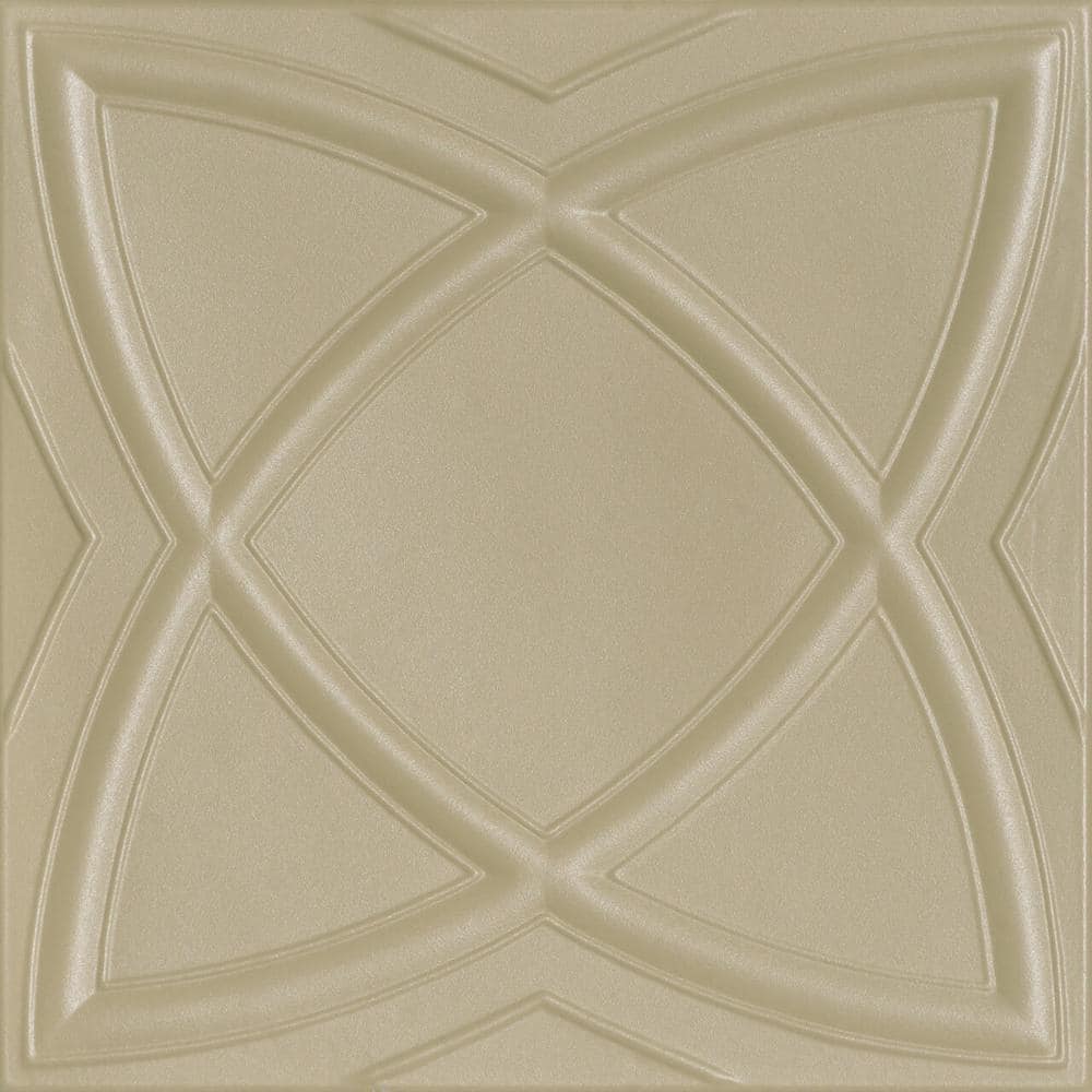 A La Maison Ceilings Elliptic Illusion Lenox Tan 1.6 ft. x 1.6 ft ...