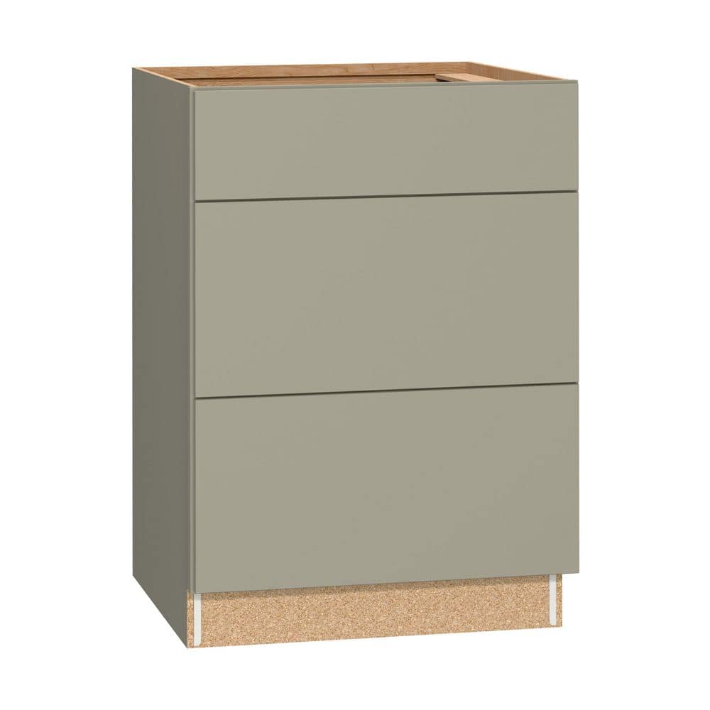 Hampton Bay Westfield Dusk Gray Shaker Stock Assembled Drawer Base ...
