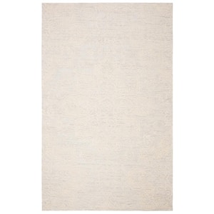SAFAVIEH Abstract Ivory/Beige 9 ft. x 12 ft. Floral Area Rug ABT958A-9 ...