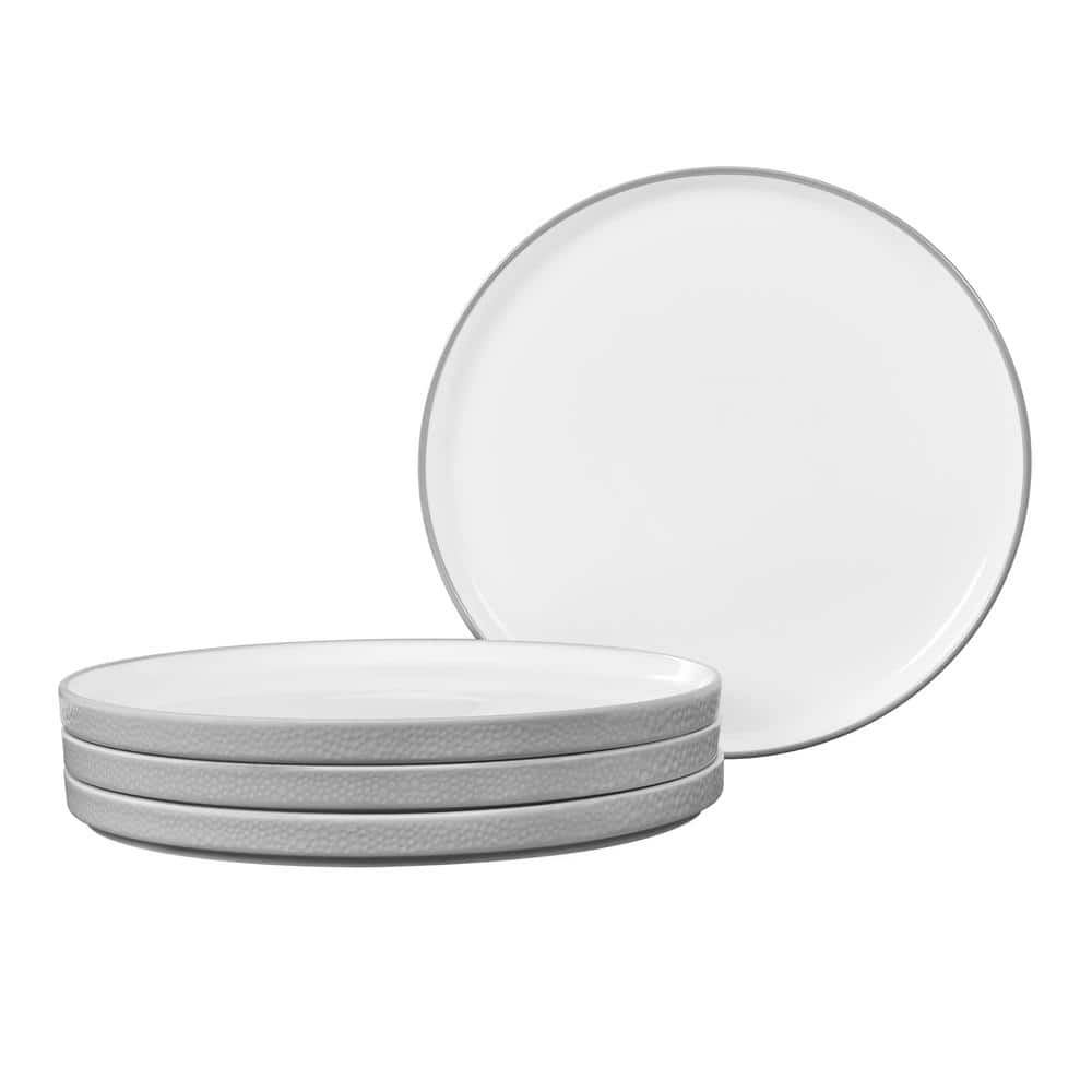 Noritake Colortex Stone Grey 7.5 in. Porcelain Salad Plates, (Set of 4 ...