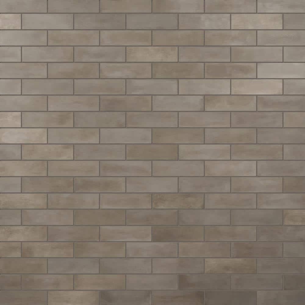Ivy Hill Tile Vibe Shadow Gray 2.36 in. x 7.87 in. Matte Cement Subway ...