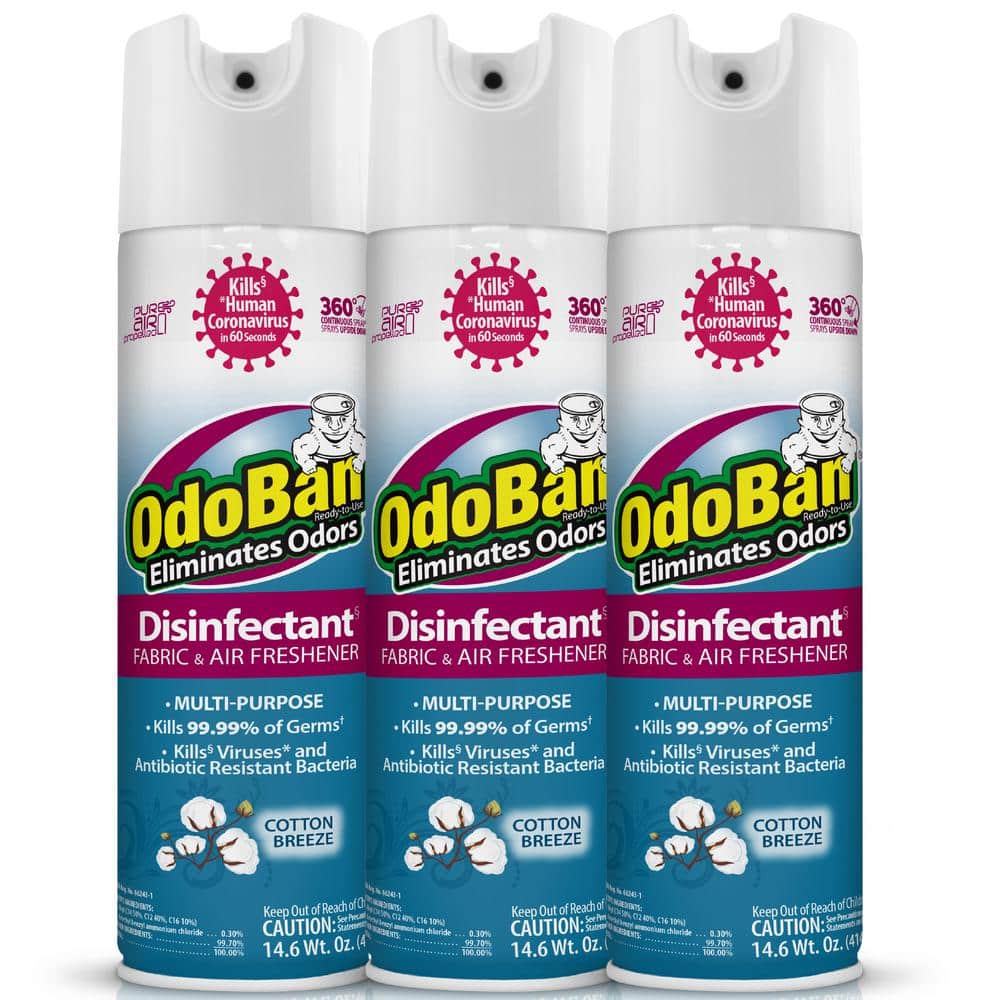 OdoBan 14.6 oz. Cotton Breeze Multi-Purpose Disinfectant Spray, Odor ...