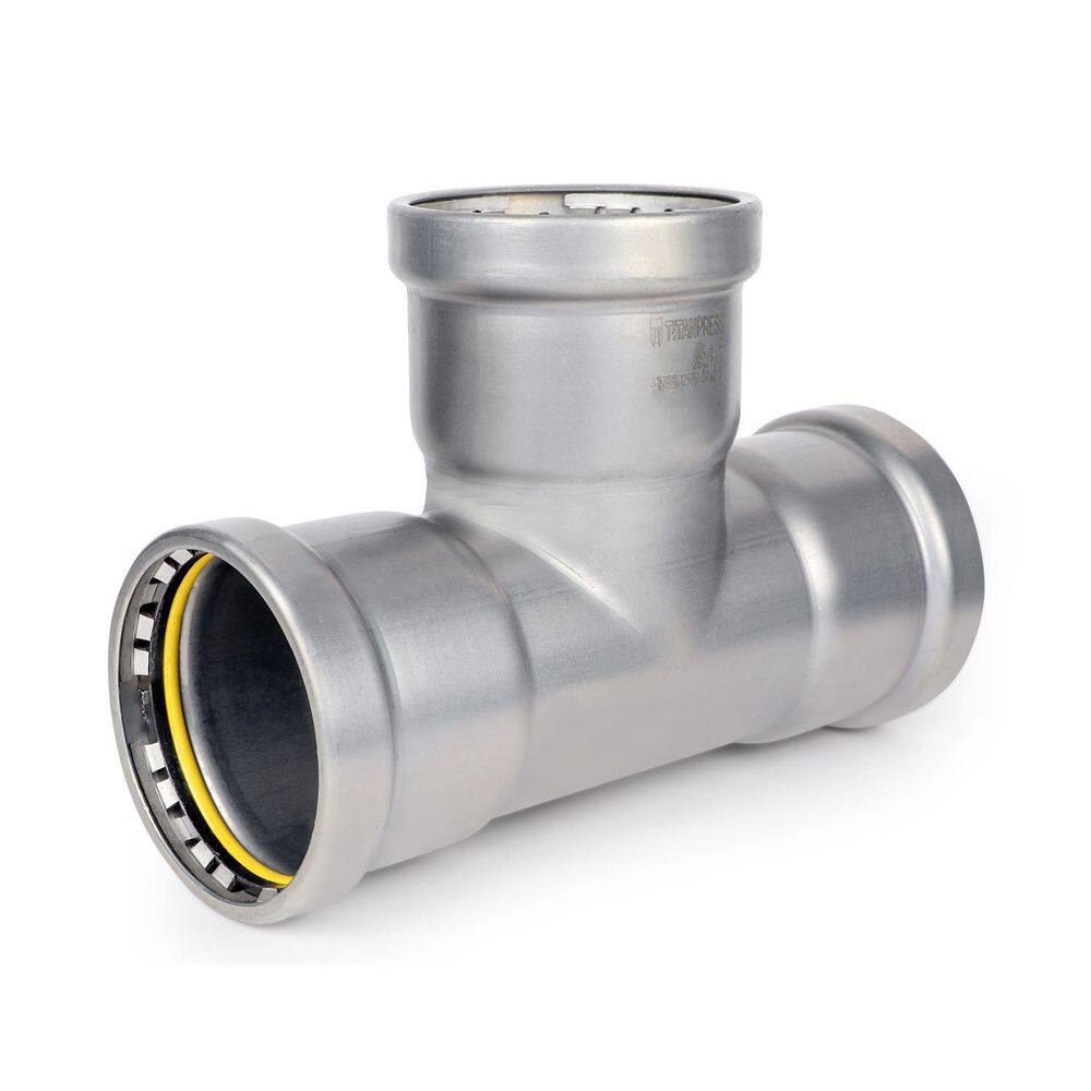 T TITANPRESS 2-1/2 in. Carbon Steel Press Tee XL HNBR Gas TPTE0212G ...