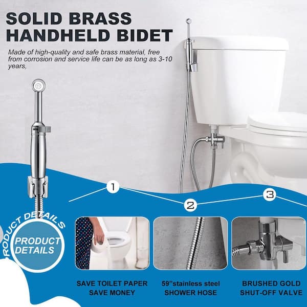 Douche Telephone Bigeai Handheld Bidet Sprayer Kit Stainless Steel ...