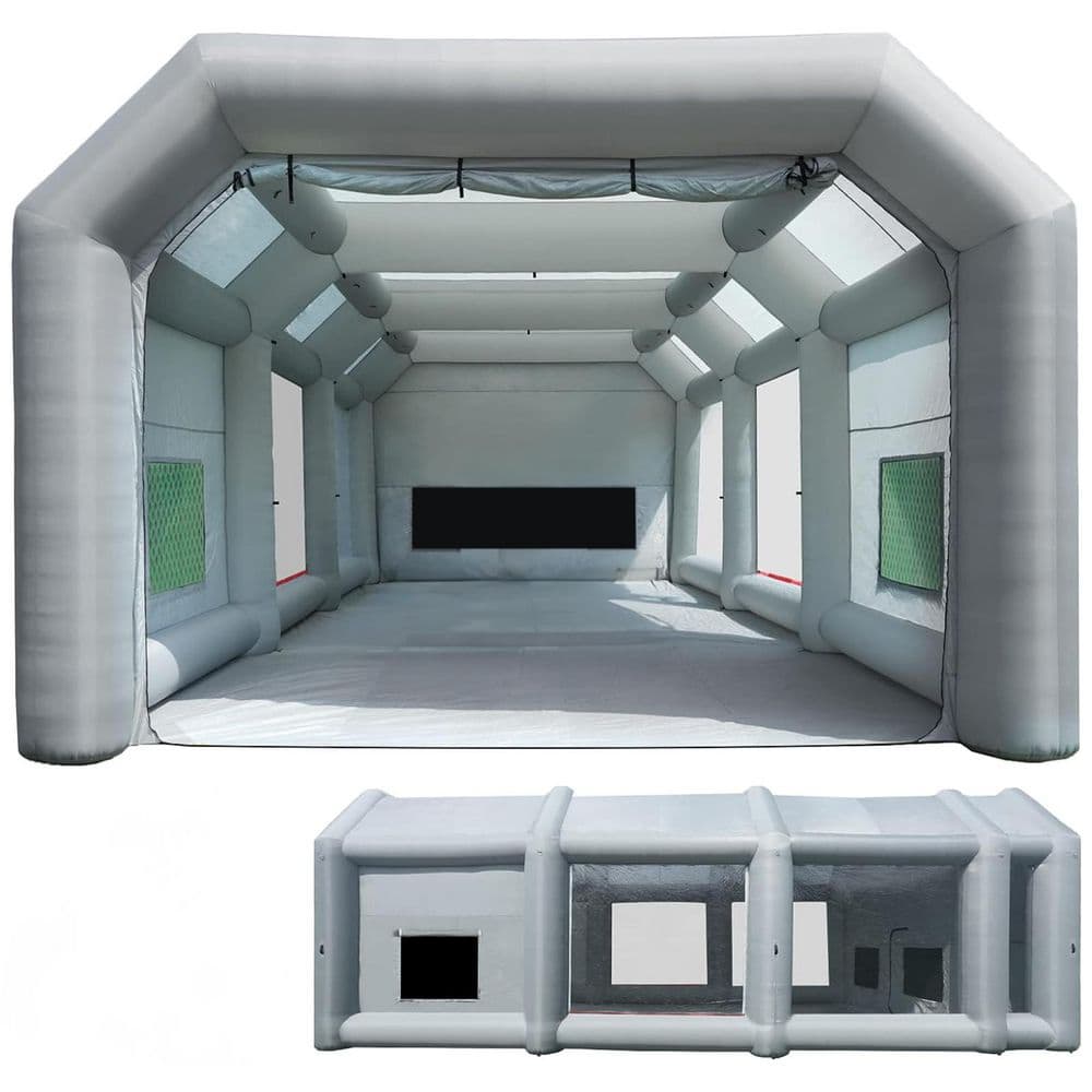 WRIGHTMASTER 39 ft. x 16.5 ft. x 13 ft. Portable Inflatable Paint Booth ...
