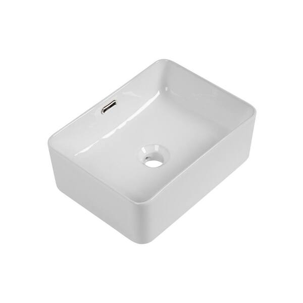 Los Flexi 16 in. x 12 in. Rectangular Vessel Sink, Above Counter Sink ...