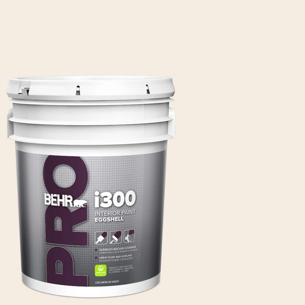 BEHR PRO 5 gal. #PPU5-09 Bleached Linen Eggshell Interior Paint PR33005 ...