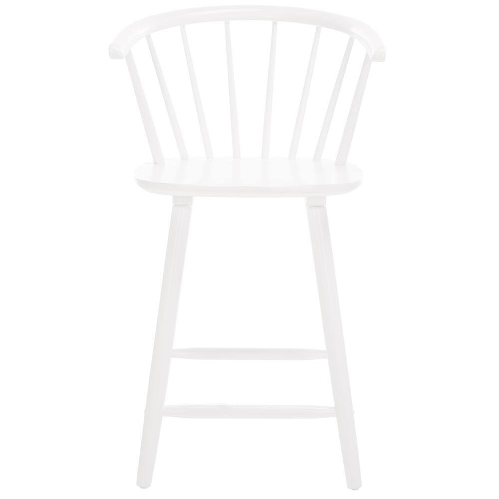 SAFAVIEH Blanchard 24 in. White Wood Counter Stool BST8506B-SET2 - The ...
