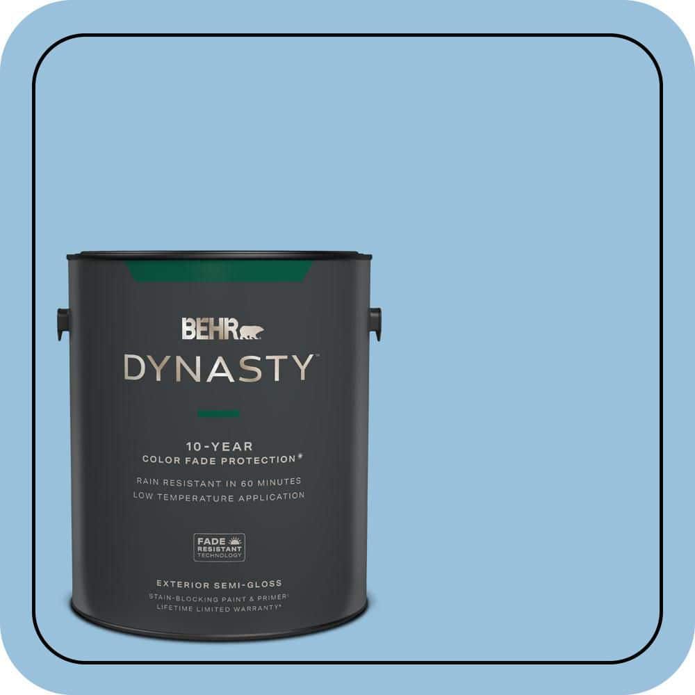 BEHR DYNASTY 1 gal. #M520-3 Charismatic Sky Semi-Gloss Exterior Stain ...