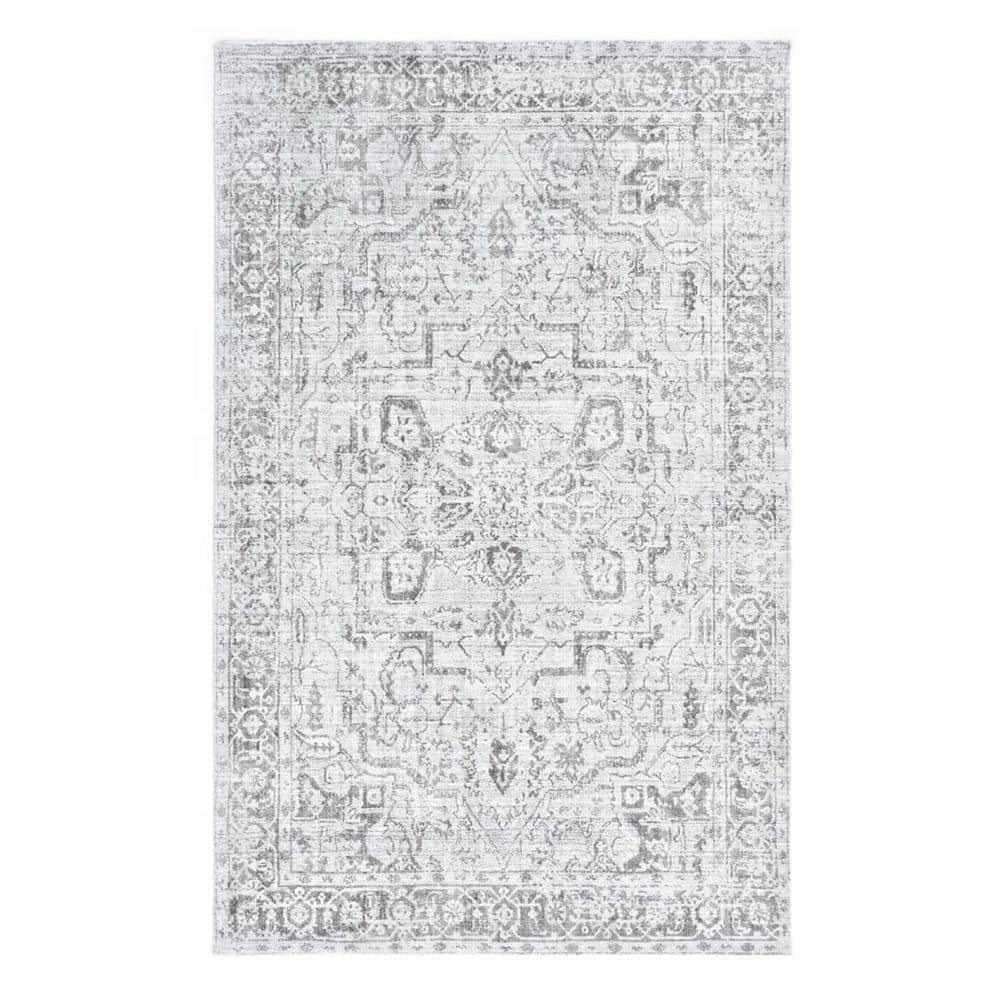 Solo Rugs Geneva Contemporary Light Gray 8 ft. x 10 ft. Handmade Area ...