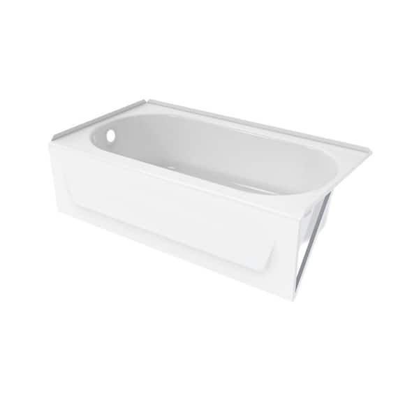 Bootz Industries Aloha 60 in. x 30 in. Alcove Soaking Bathtub with Left ...