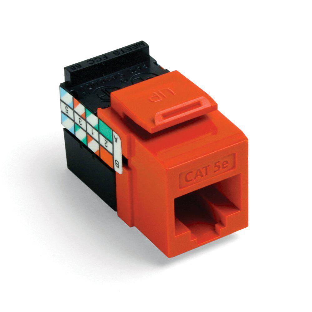 Leviton QuickPort GigaMax CAT 5e T568A/B Wiring Connector orange 5G108 ...