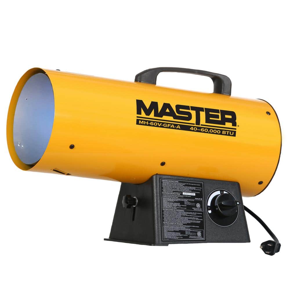 Master 60,000 BTU Forced Air Torpedo Propane Space Heater MH-60V-GFA-A ...