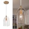 Uolfin Moder Gold Kitchen Island Hanging Light, 1-Light Bell Dining ...