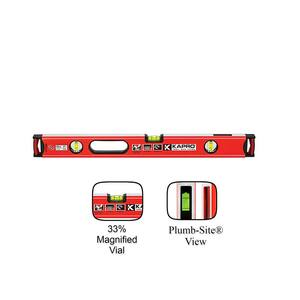 Kapro 96 in. Professional Aluminum Box Level with Magnified Vial and ...