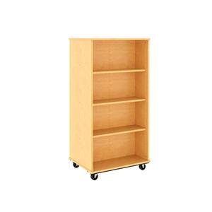 TOT MATE 36 in. W x 48 in. H, Maple, Open Double Sided Mobile Storage ...