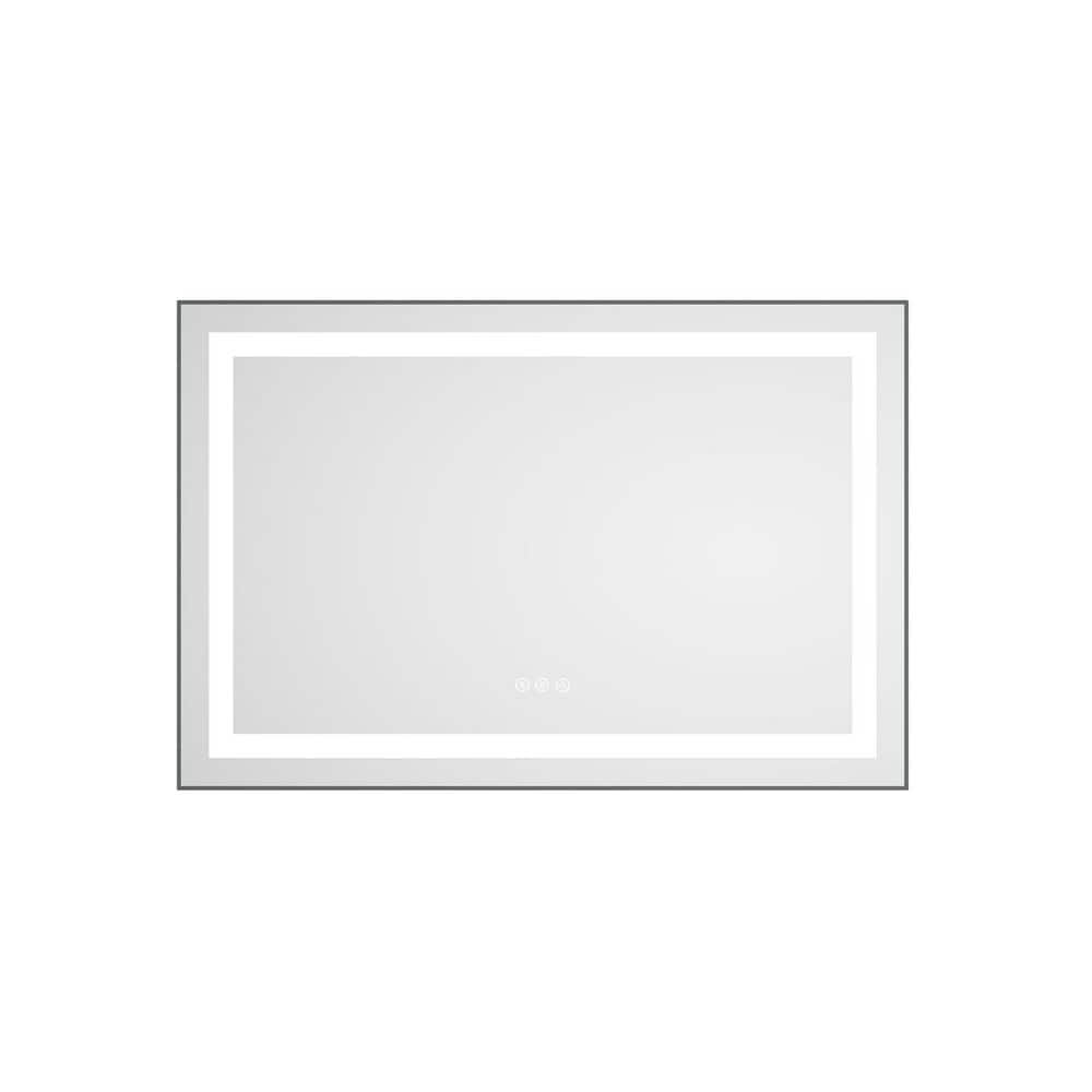 WELLFOR 36 in. W x 24 in. H Rectangular Framed Wall Bathroom Vanity ...