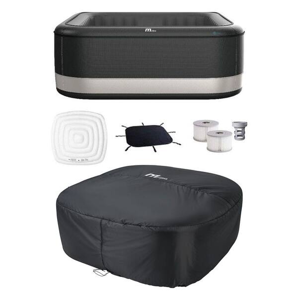 Bergen Round Inflatable Spa, 4 to 6 Person 132 Jets Hot Tub and Energy ...