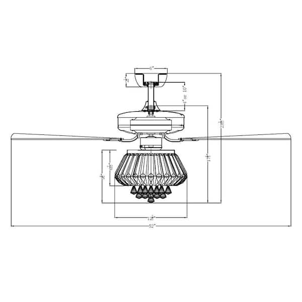 Ceiling Fan Elevation Cad Drawing | Shelly Lighting