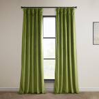 Exclusive Fabrics & Furnishings Dark Yellow Green Heritage Plush Velvet ...