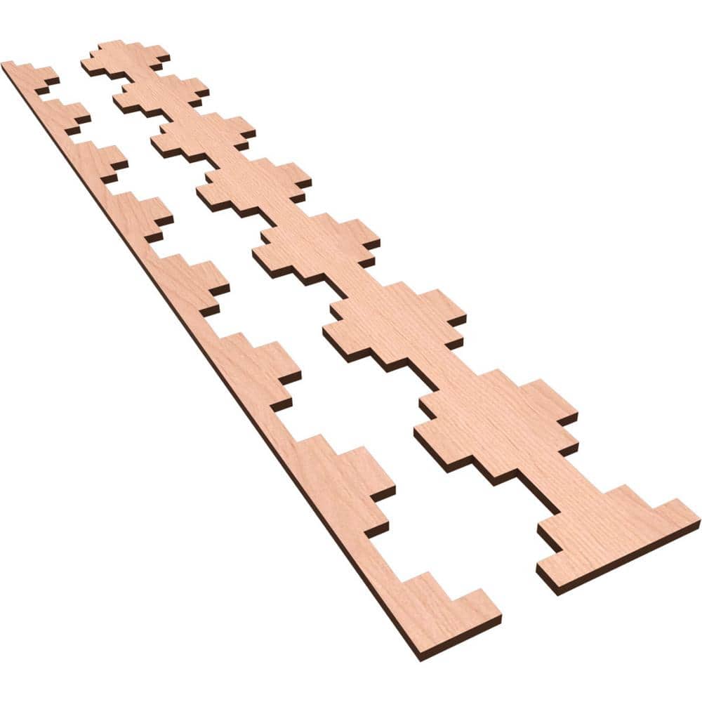 Ekena Millwork Gypsum 47 in. H x 0.375 in. W Slatwall Panels in Alder ...