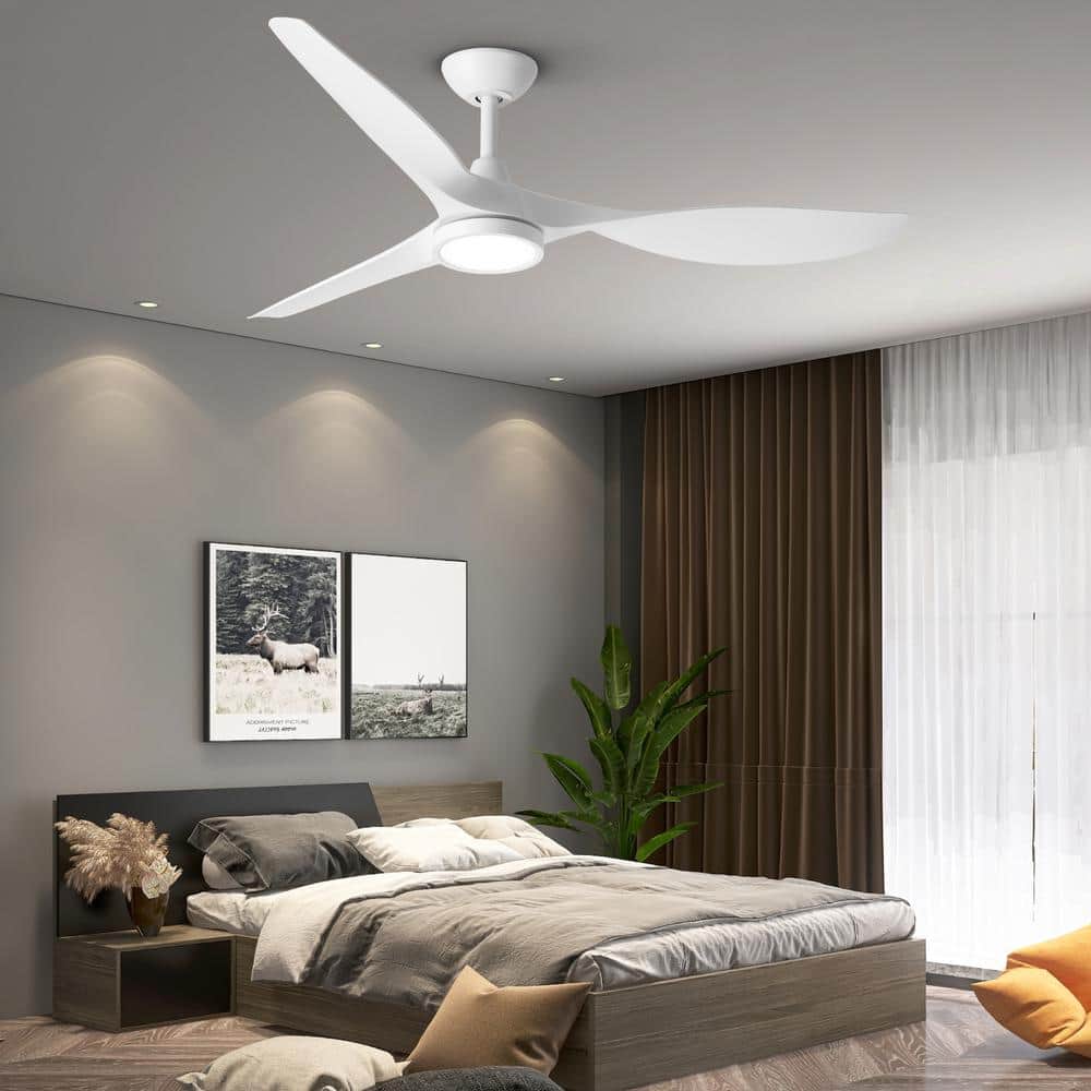 QRMOK R3 52 in. Indoor Ceiling Fan with Light and Remote,Quiet ...