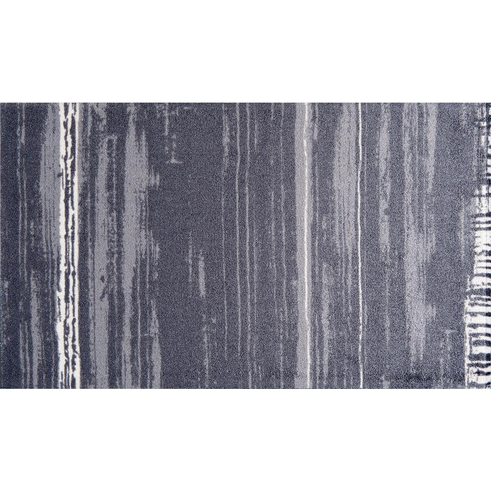Studio 67 Brushstrokes Gray White 2 ft. 3 in. x 3 ft. 11 in. Stone ...