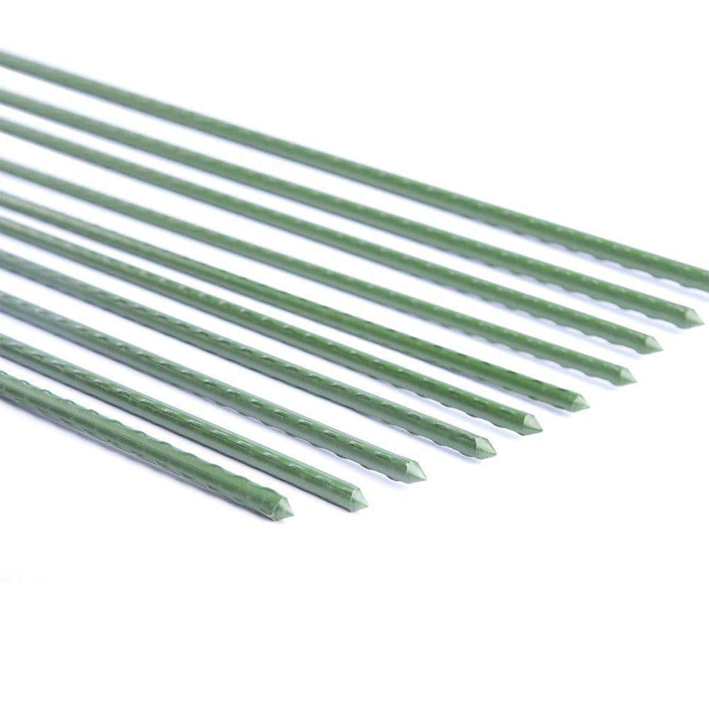 Ecostake 4 ft. 11 mm Dia, PackGarden Stake, Plant Stake, Plastic Coated ...