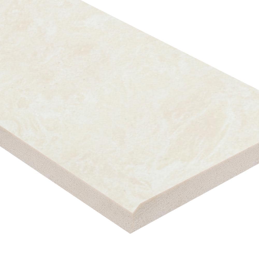 MSI Cream 6 in. x 73 in. Polished Engineered Marble Single Beveled ...