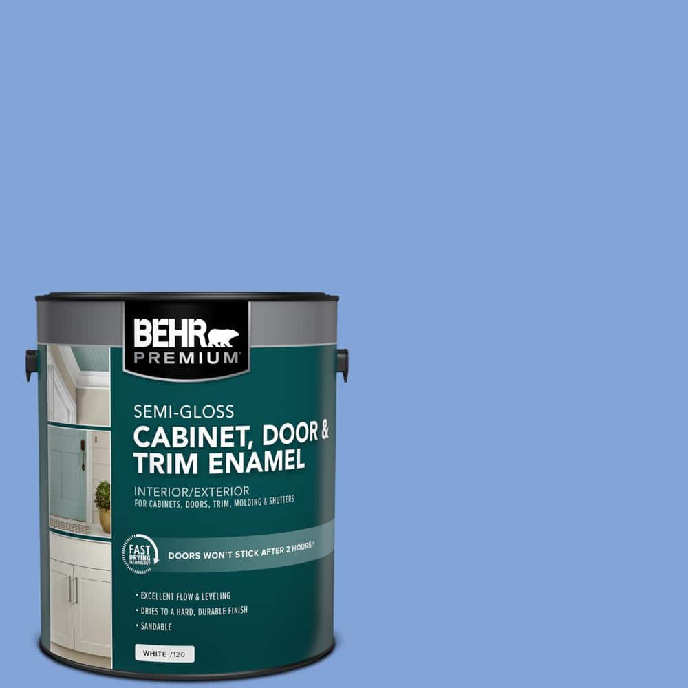 BEHR PREMIUM 1 gal. #P530-4 Periwinkle Semi-Gloss Enamel Interior ...