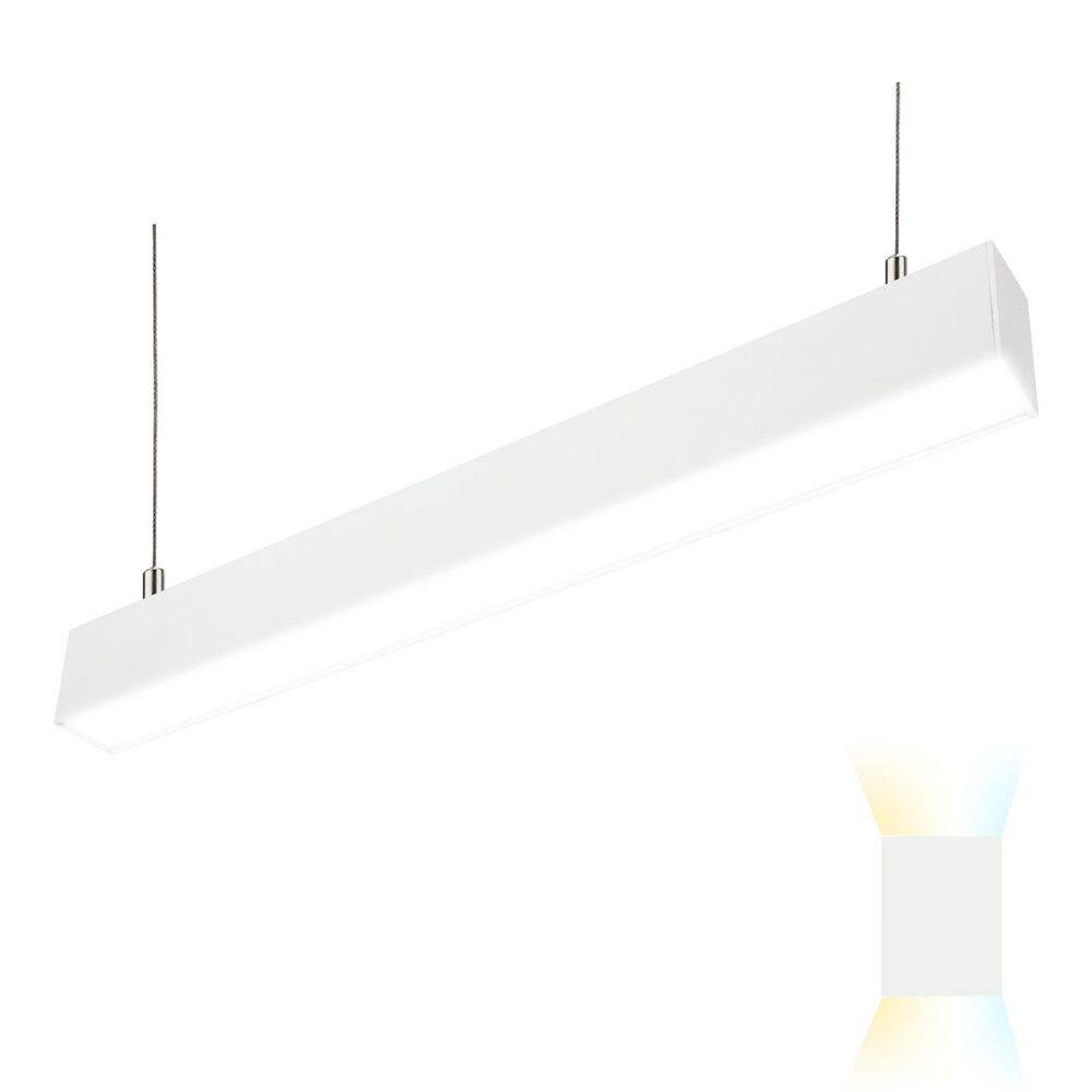 New Sight Lighting 4 ft. Integrated LED White Strip Light Fixture ...