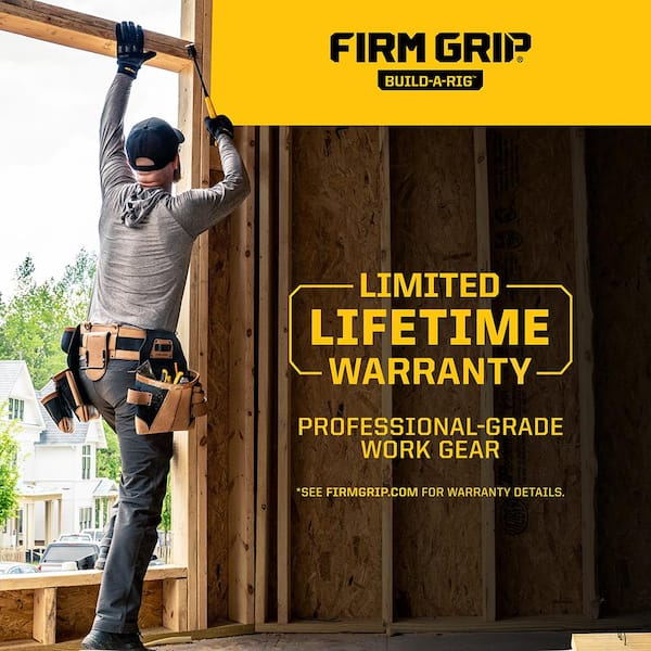 FIRM GRIP Build-A-Rig Hybrid Leather/Nylon Framer Tool Rig - Size Small ...
