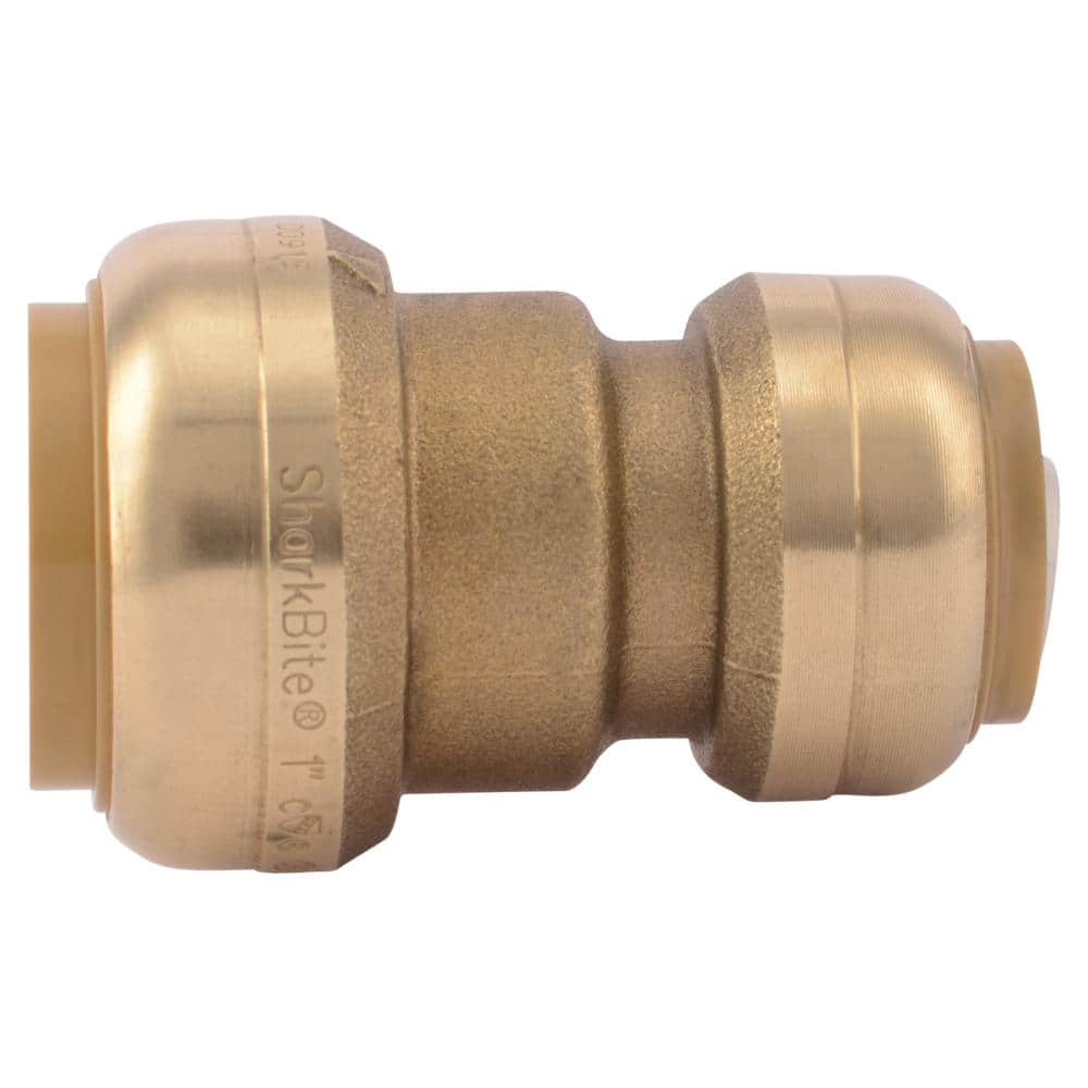 SharkBite 1 in. x 3/4 in. Brass Push-to-Connect Reducing Coupling ...
