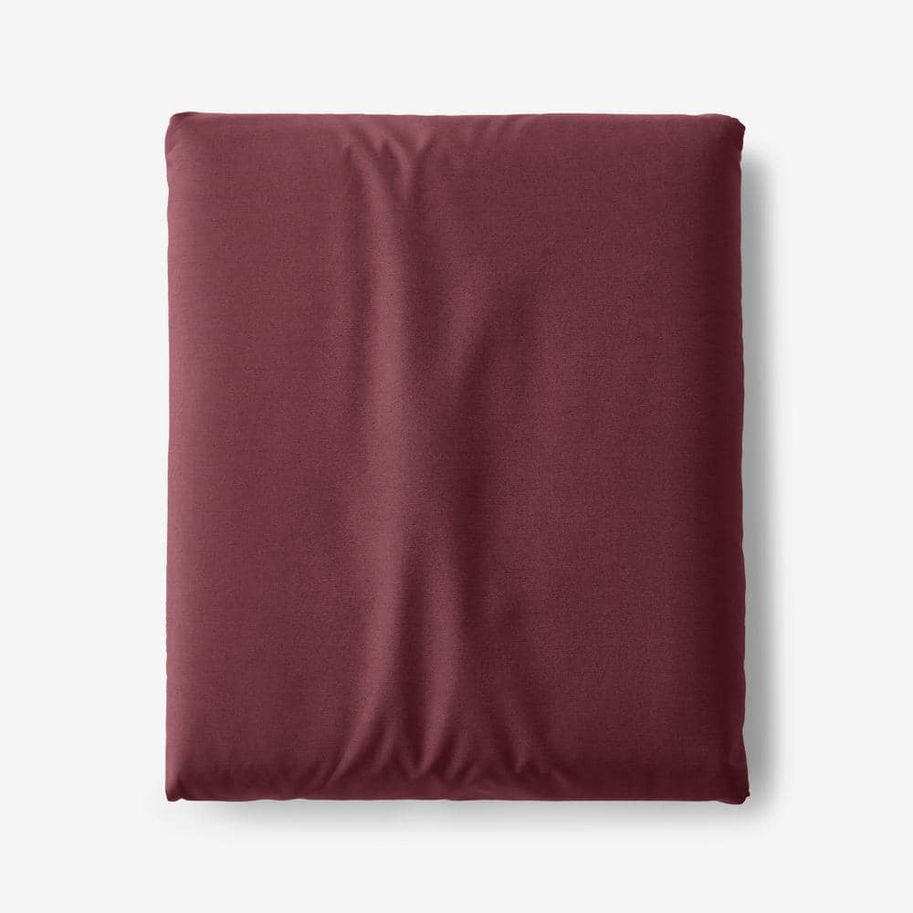 The Company Store Company Cotton Plum Cotton Percale Twin Fitted Sheet ...