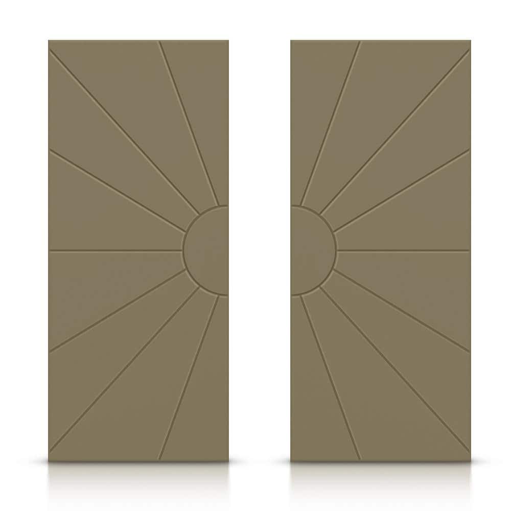 Reviews for CALHOME 72 in. x 96 in. Hollow Core Olive Green Stained ...