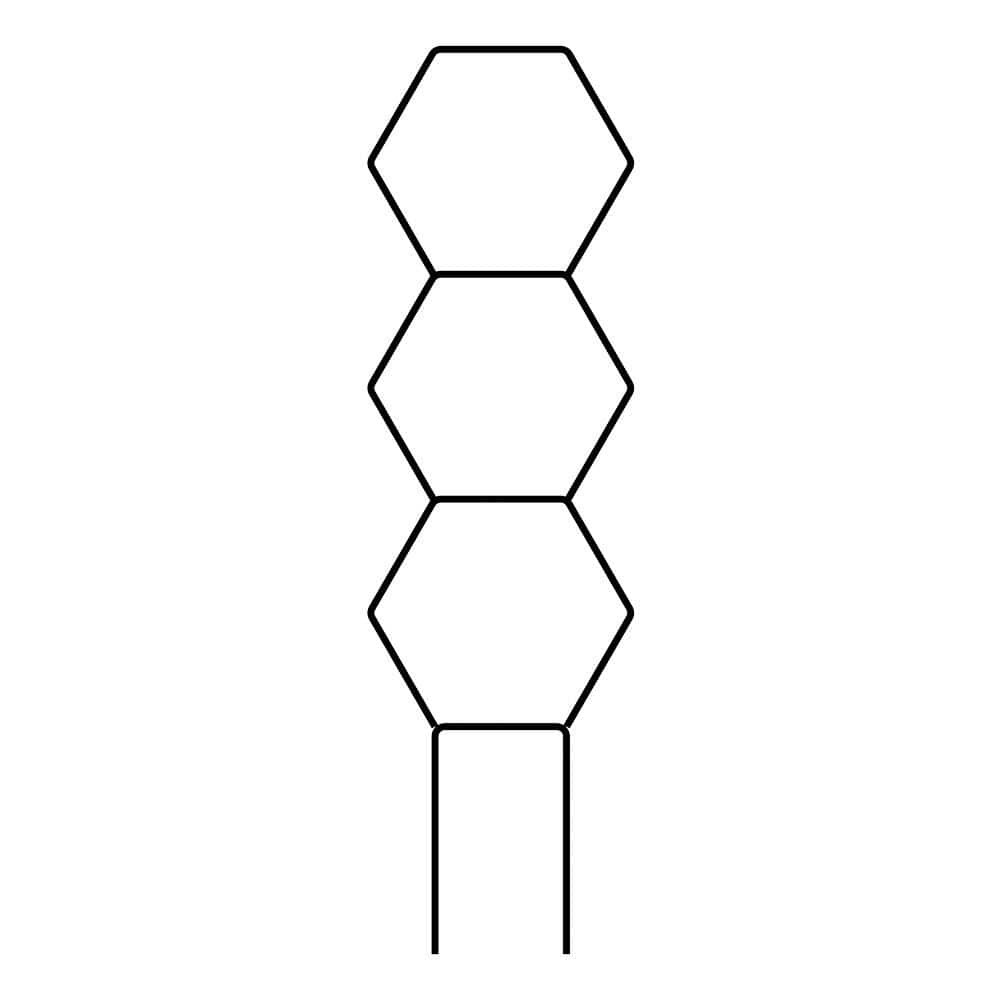 Vigoro 24 in. H x 7 in. W x. 25 in. D Black Steel Pot Honeycomb Trellis ...