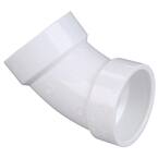 NIBCO 1-1/2 in. PVC DWV 22-1/2-Degree Hub x Spigot Street Elbow C48082HD112