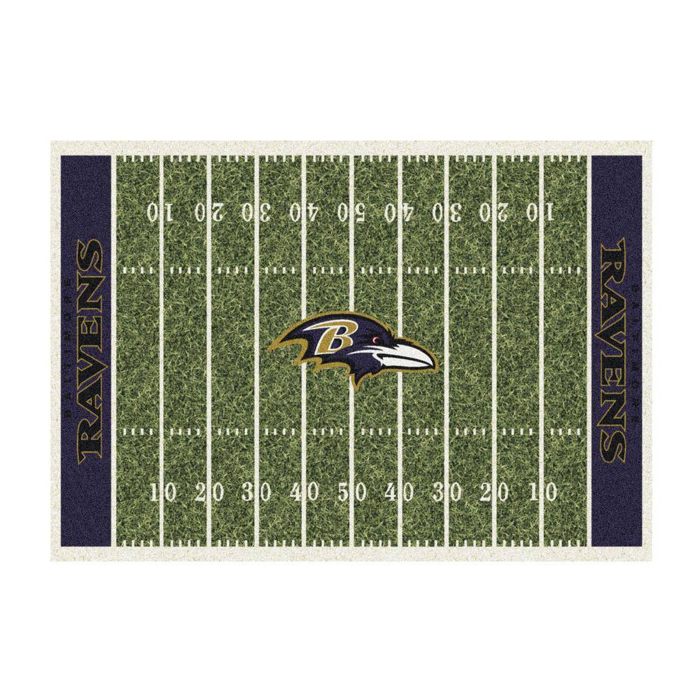 IMPERIAL Baltimore Ravens 4 ft. by 6 ft. Homefield Area Rug IMP 520 ...