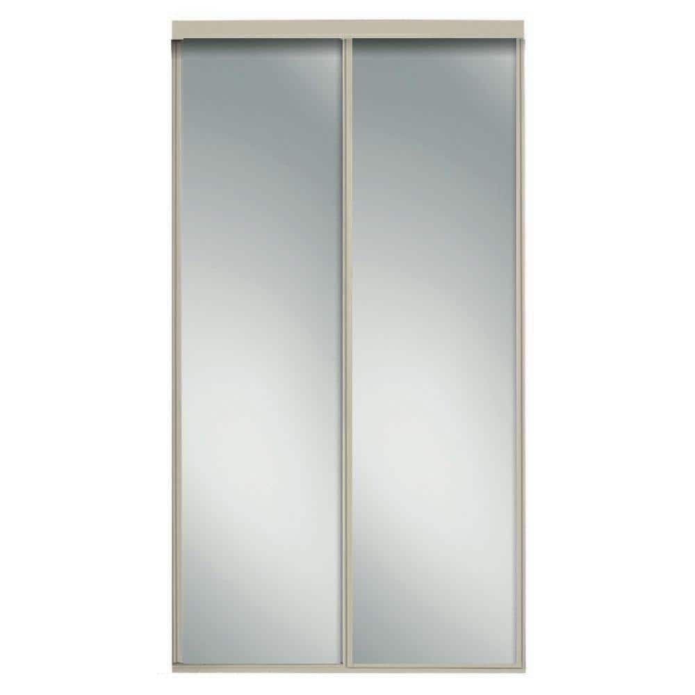 Contractors Wardrobe 84 in. x 81 in. Concord Brushed Nickel Aluminum ...